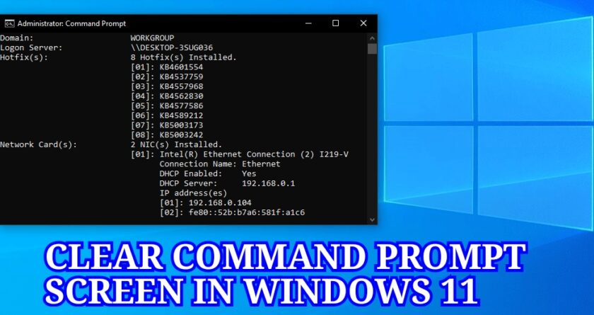 Clear Command Prompt Screen - Gogorapid